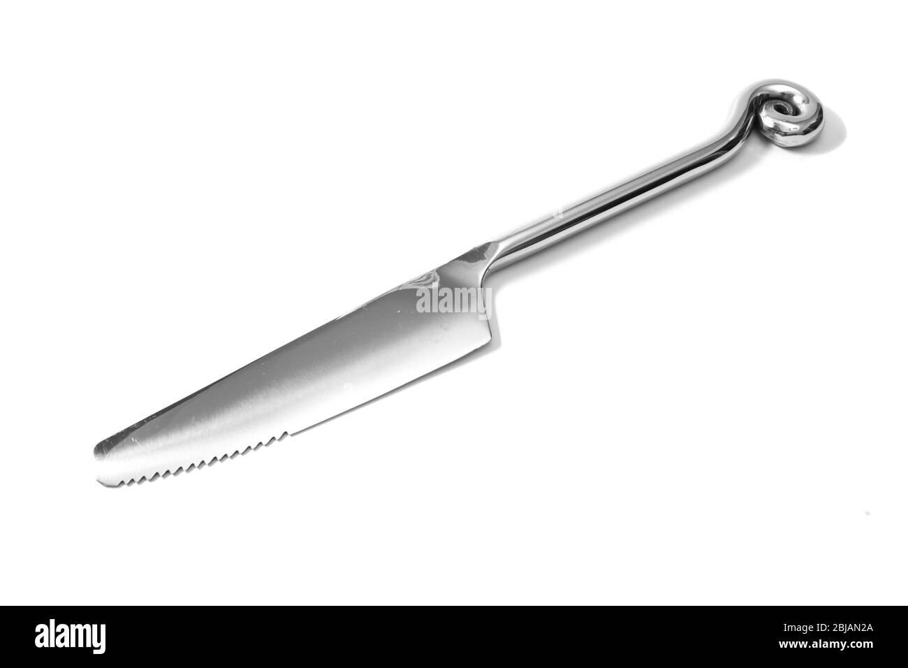 steel metal table knife isolated over white background Stock Photo - Alamy