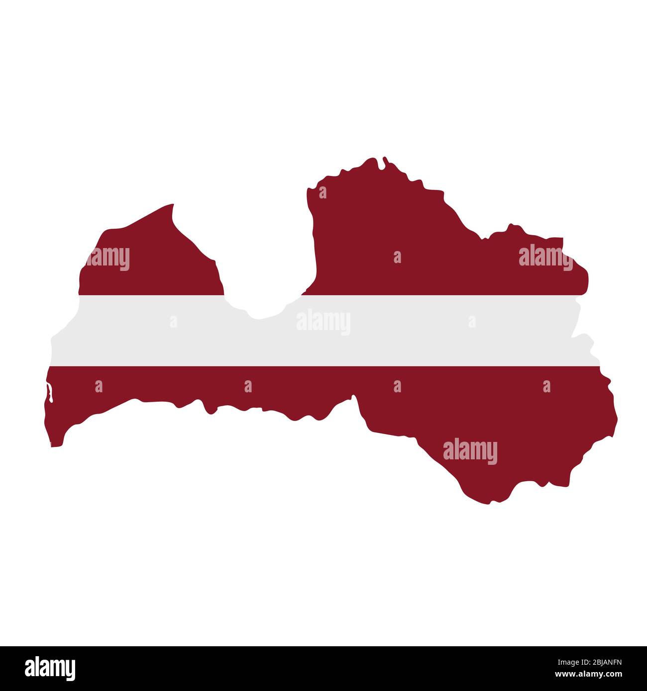 Latvia flag map. Country outline with national flag Stock Photo - Alamy