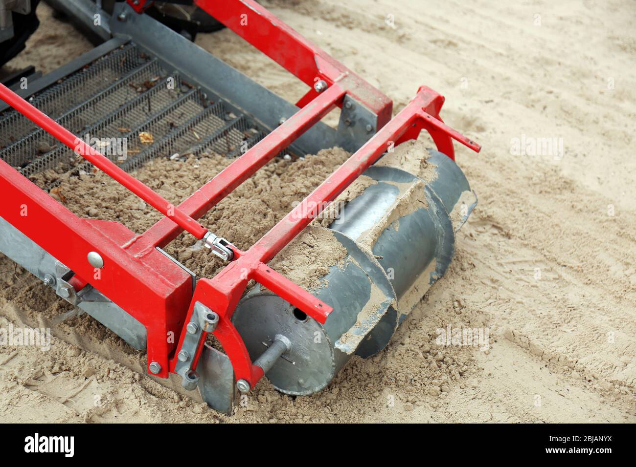Beach cleaner machine, closeup Stock Photo - Alamy