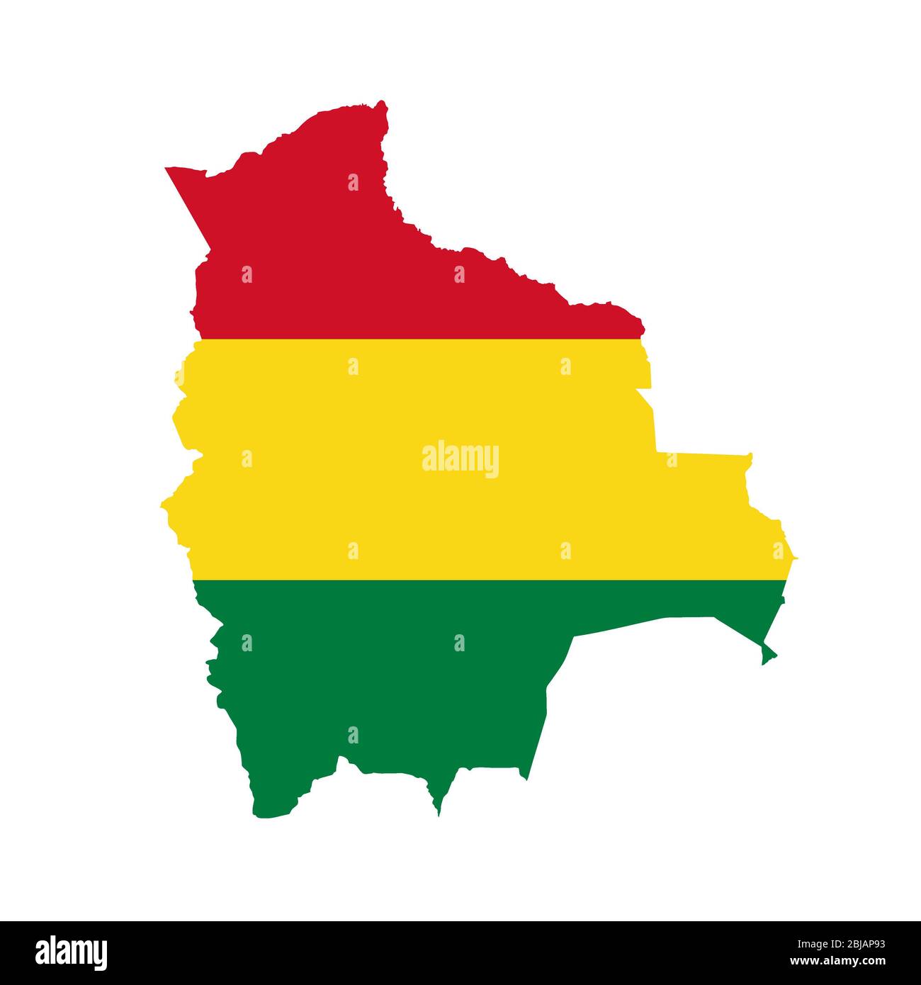 Bolivia flag map. Country outline with national flag Stock Photo - Alamy