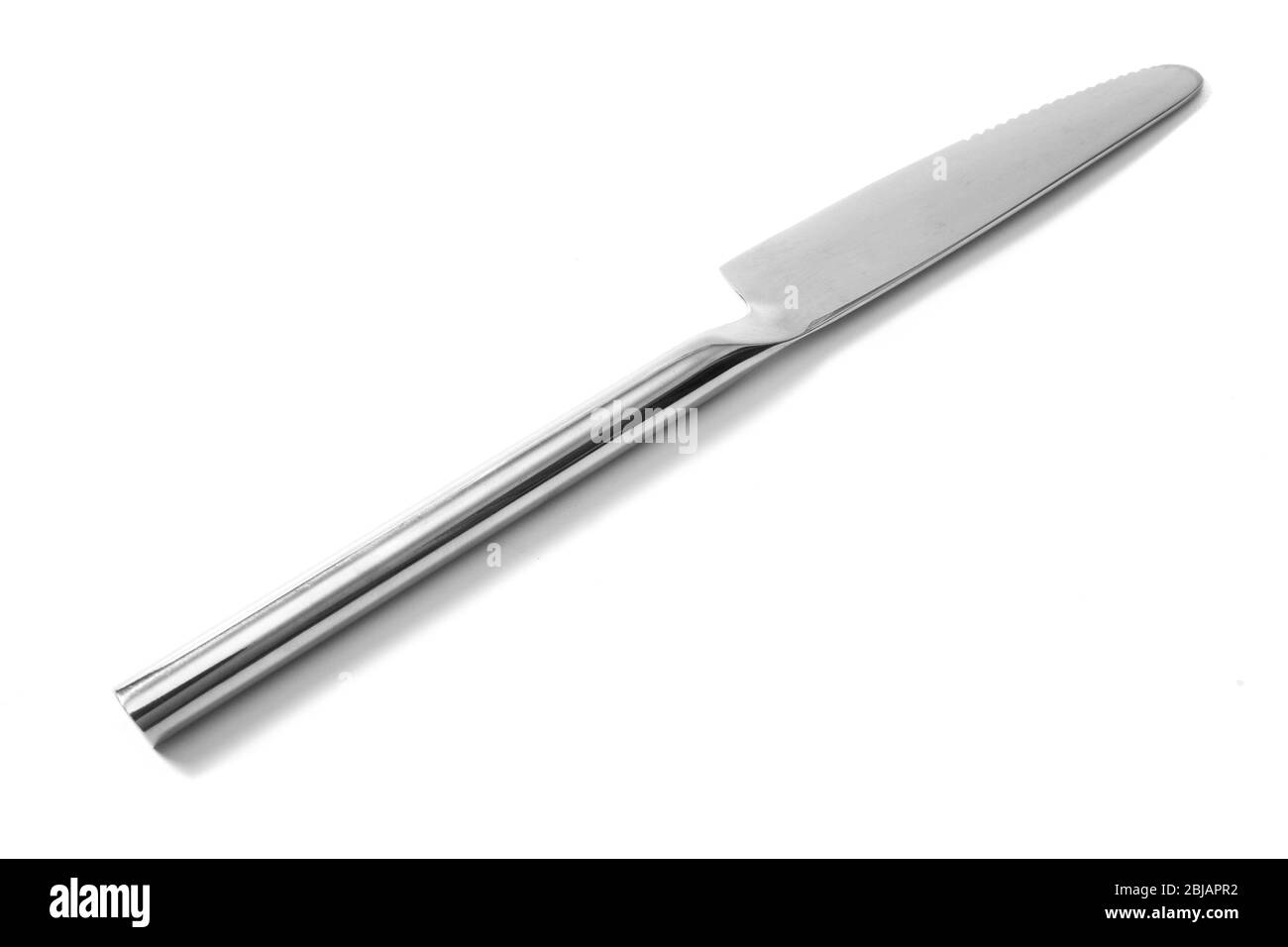 steel metal table knife isolated over white background Stock Photo - Alamy