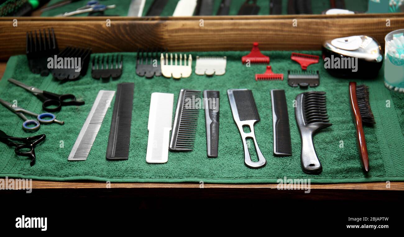 Barber shop equipment hi-res stock photography and images - Alamy