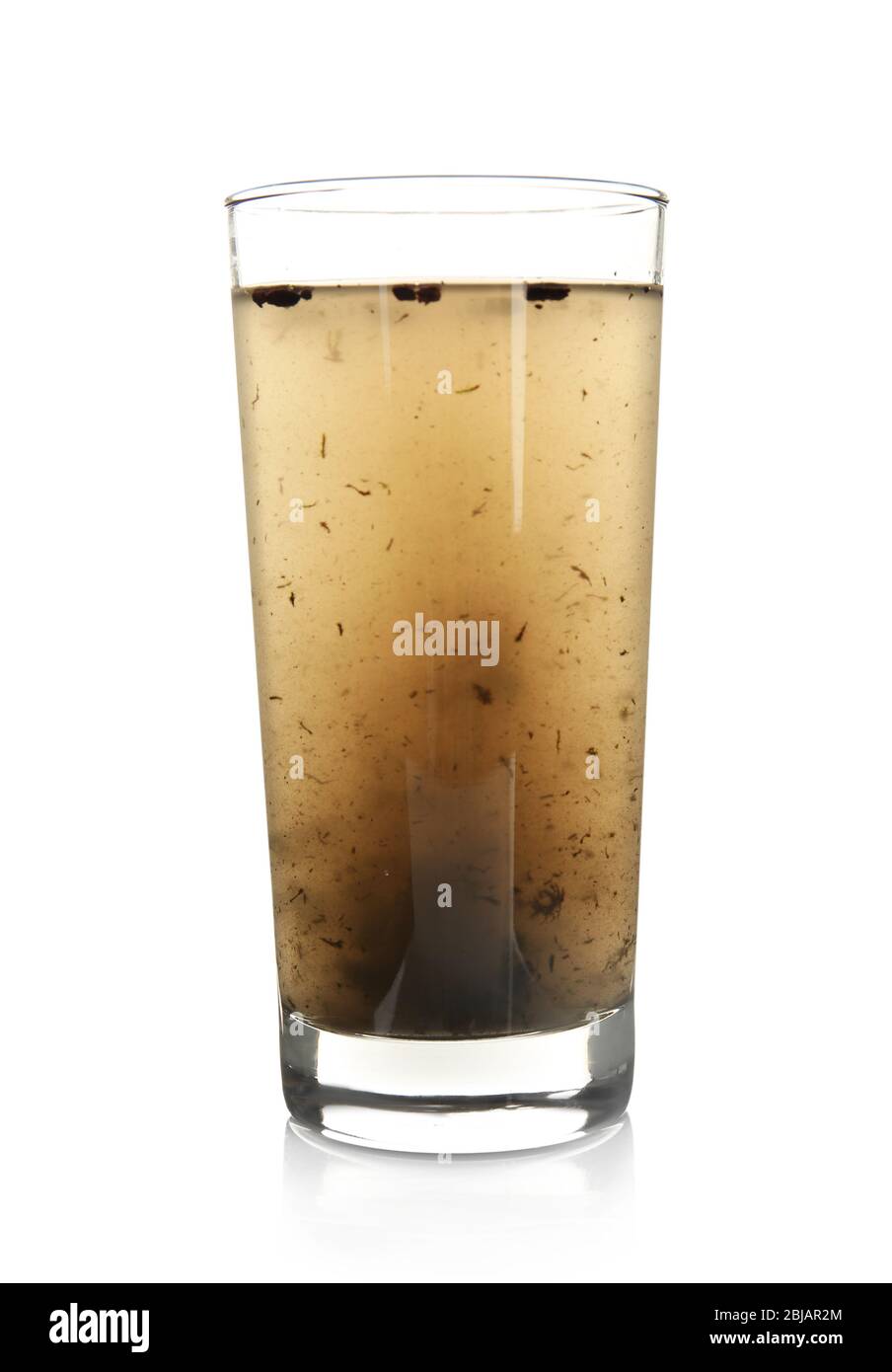 Glass of contaminated water isolated on white Stock Photo - Alamy