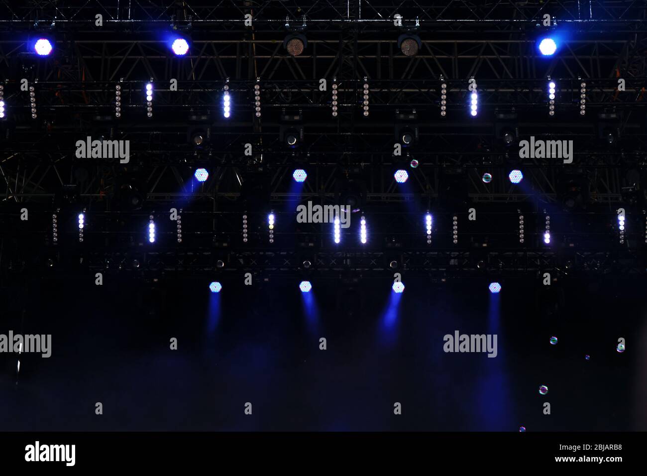 Open air stage illuminations Stock Photo - Alamy