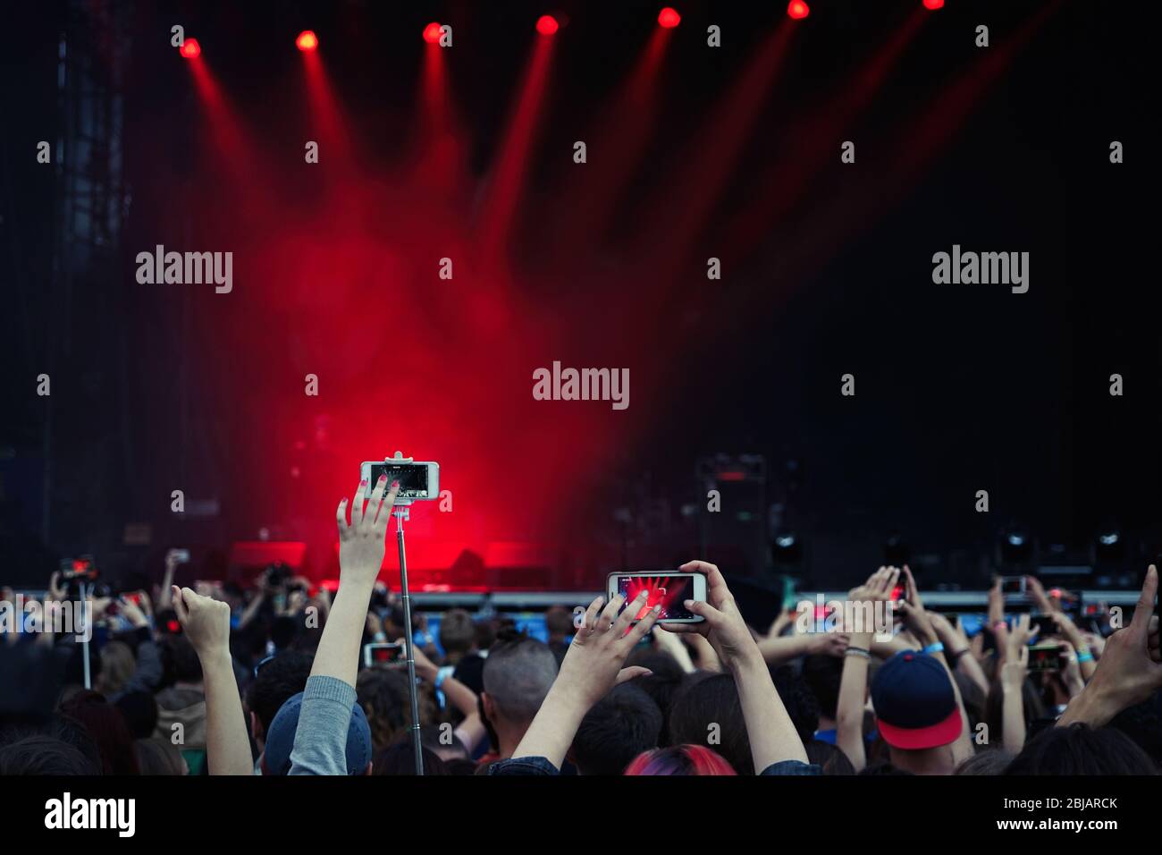 Crowd at a open air concert Stock Photo - Alamy