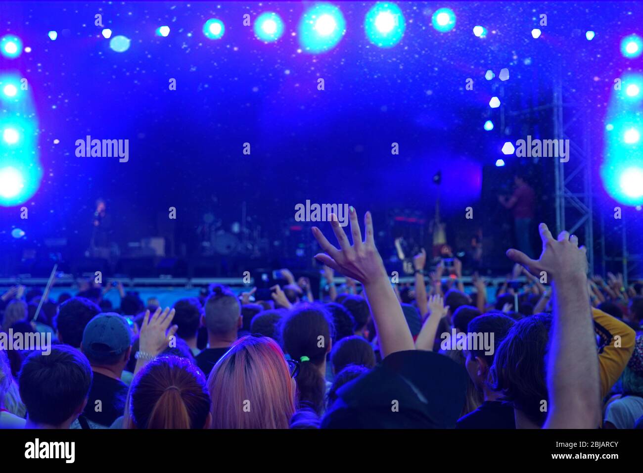 Crowd at a open air concert Stock Photo - Alamy