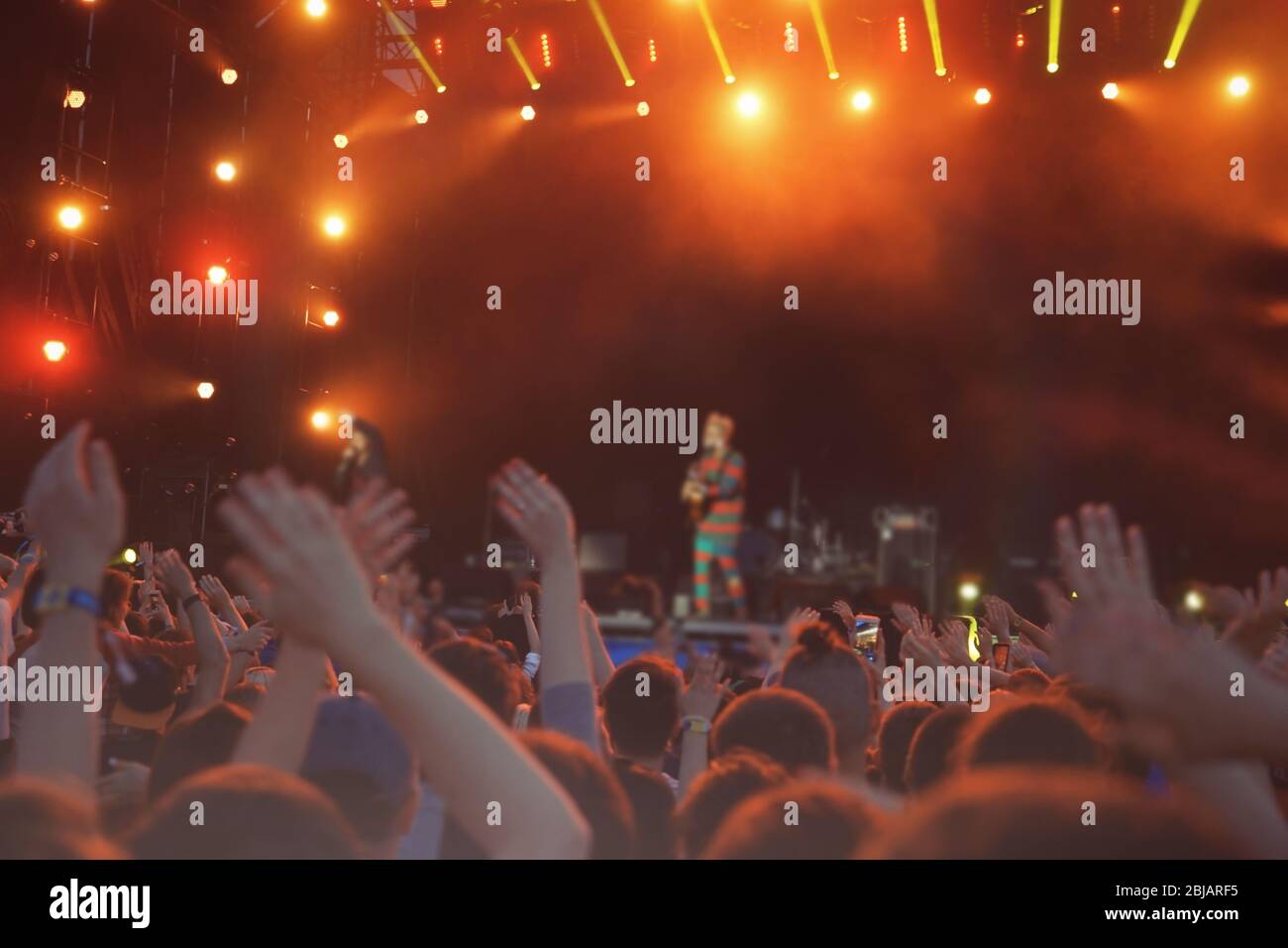 Crowd at a open air concert Stock Photo - Alamy