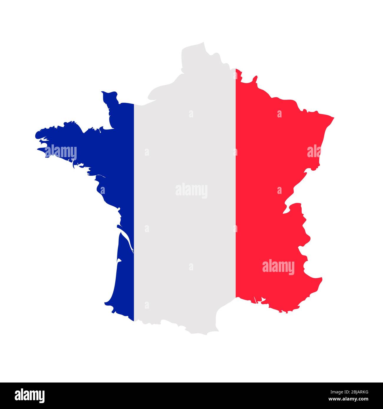 France flag map. Country outline with national flag Stock Photo - Alamy