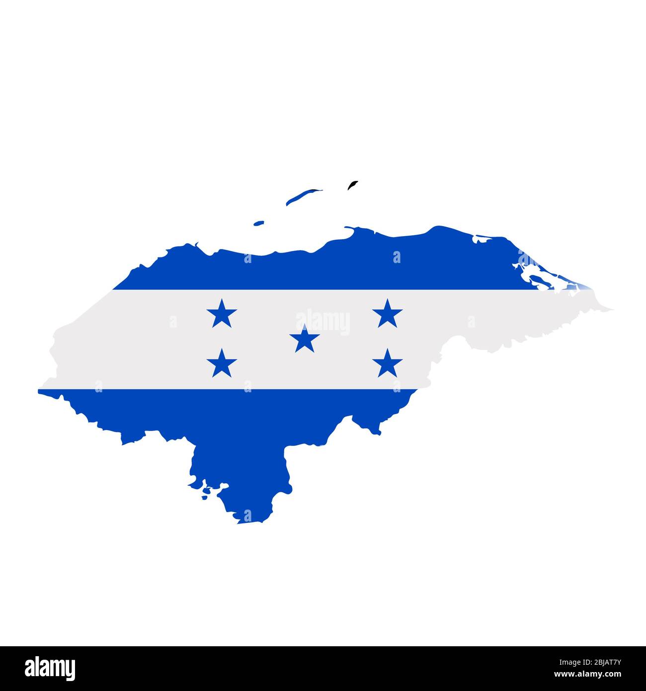 honduras map central america flag