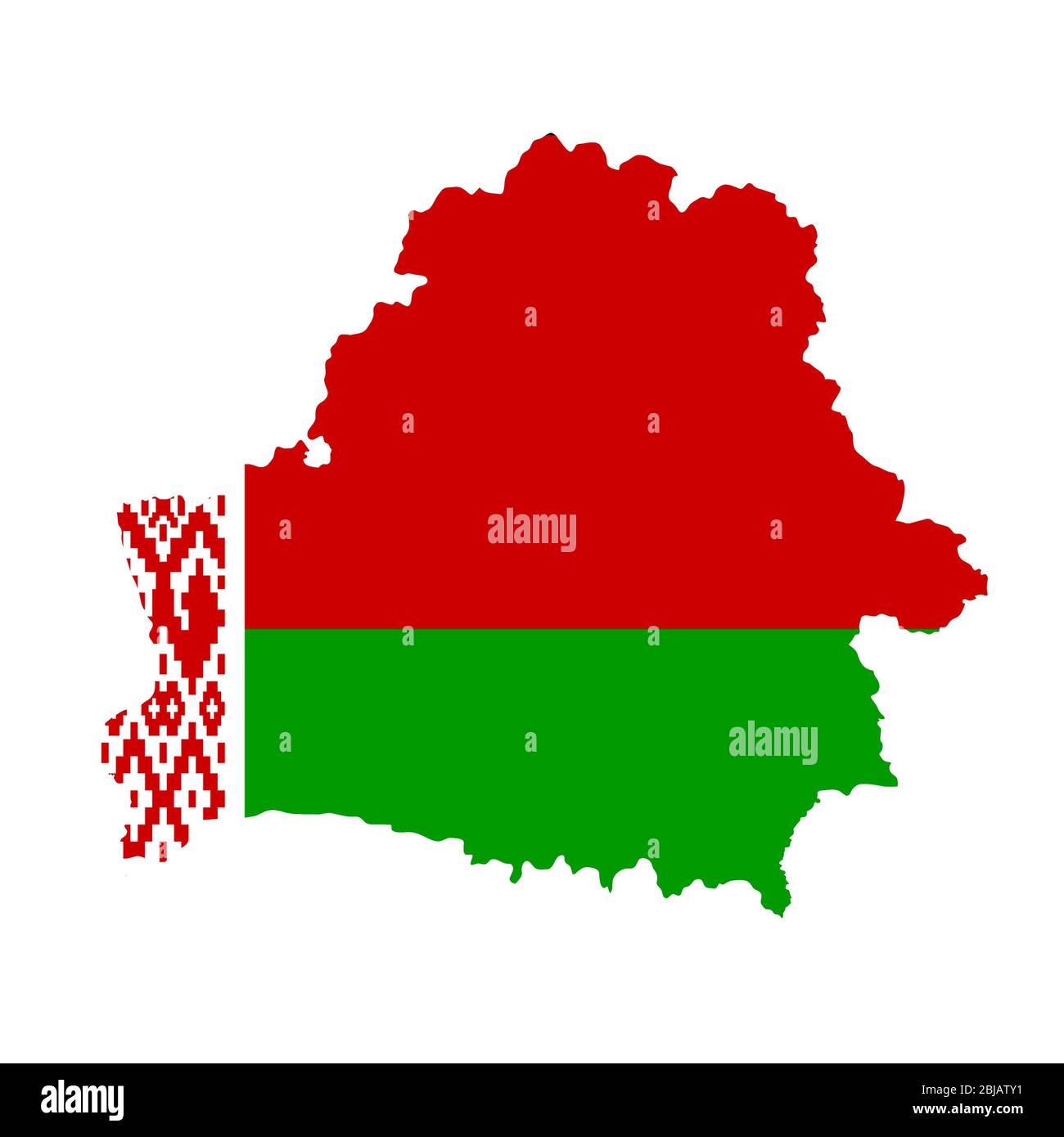 Belarus flag map. Country outline with national flag Stock Photo - Alamy