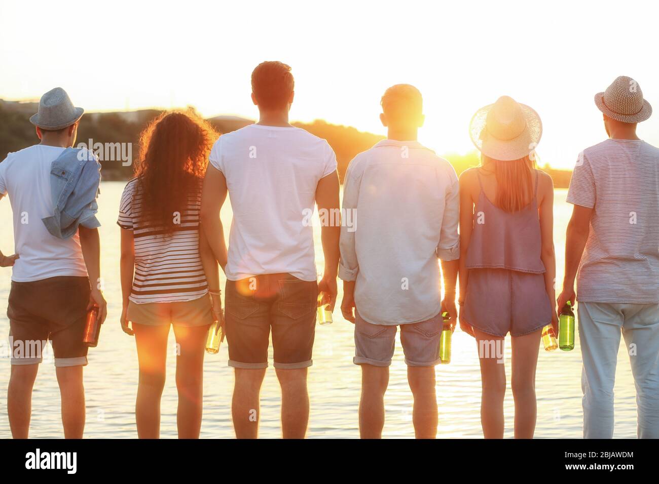 Beach looking glass sunset hi-res stock photography and images - Alamy