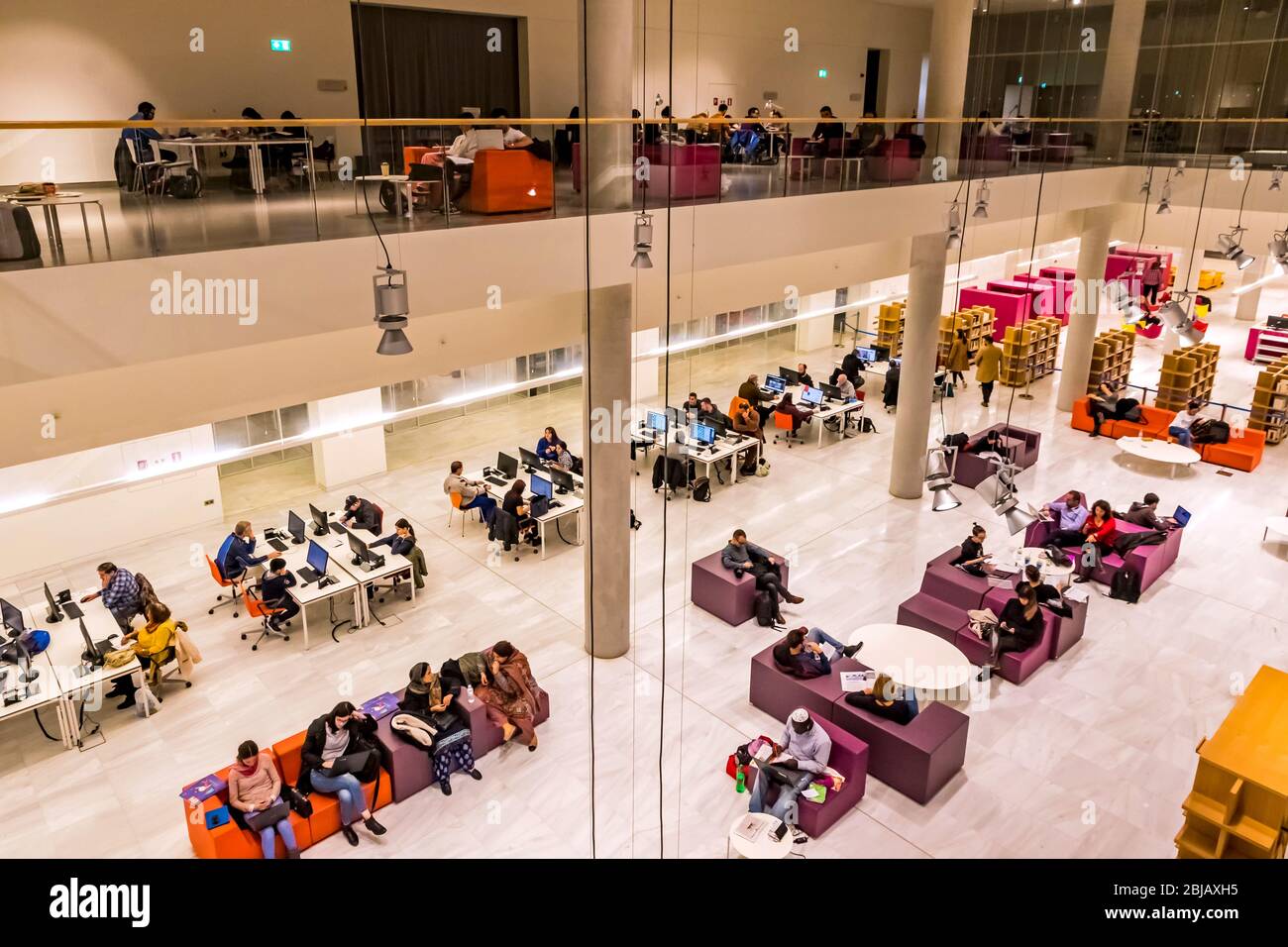 Athens, Greece - December 15, 2019: Interiors of the new building of ...