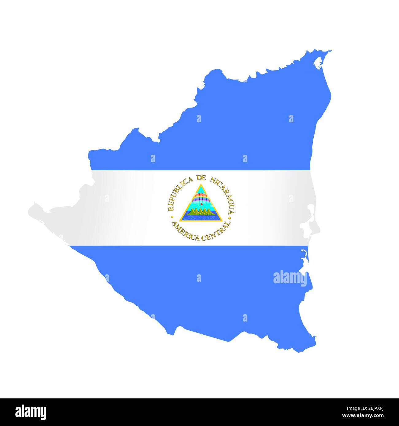 Nicaragua flag map. Country outline with national flag Stock Photo - Alamy Nicaragua flag map. Country outline with national flag Stock Photo - Alamy