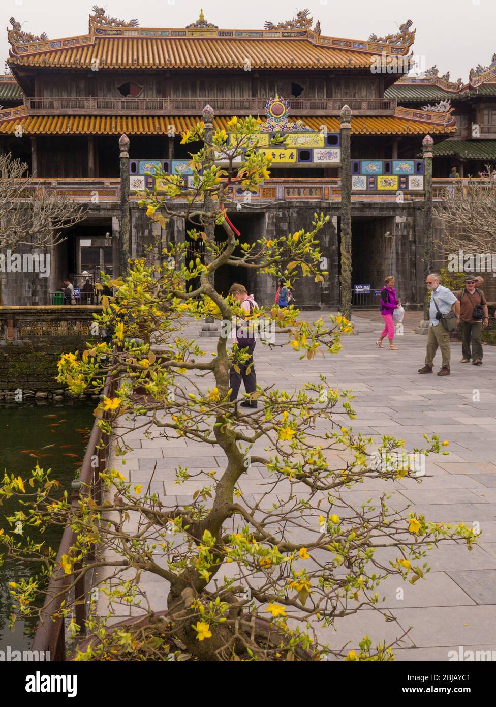 The ancient citadel inside the imperial city of Hue in Vietnam Stock ...