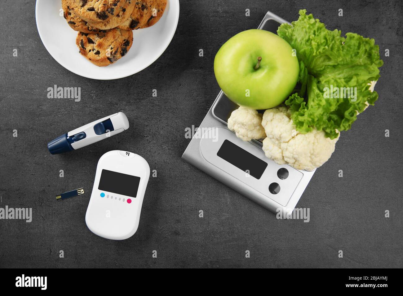 Top view glucose meter hi-res stock photography and images - Alamy