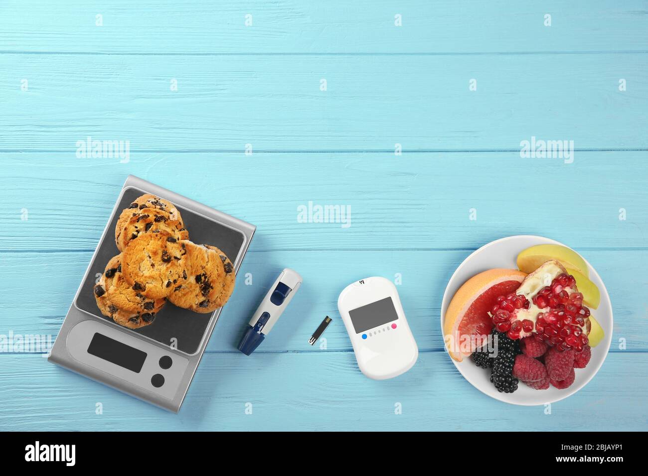 Top view glucose meter hi-res stock photography and images - Alamy