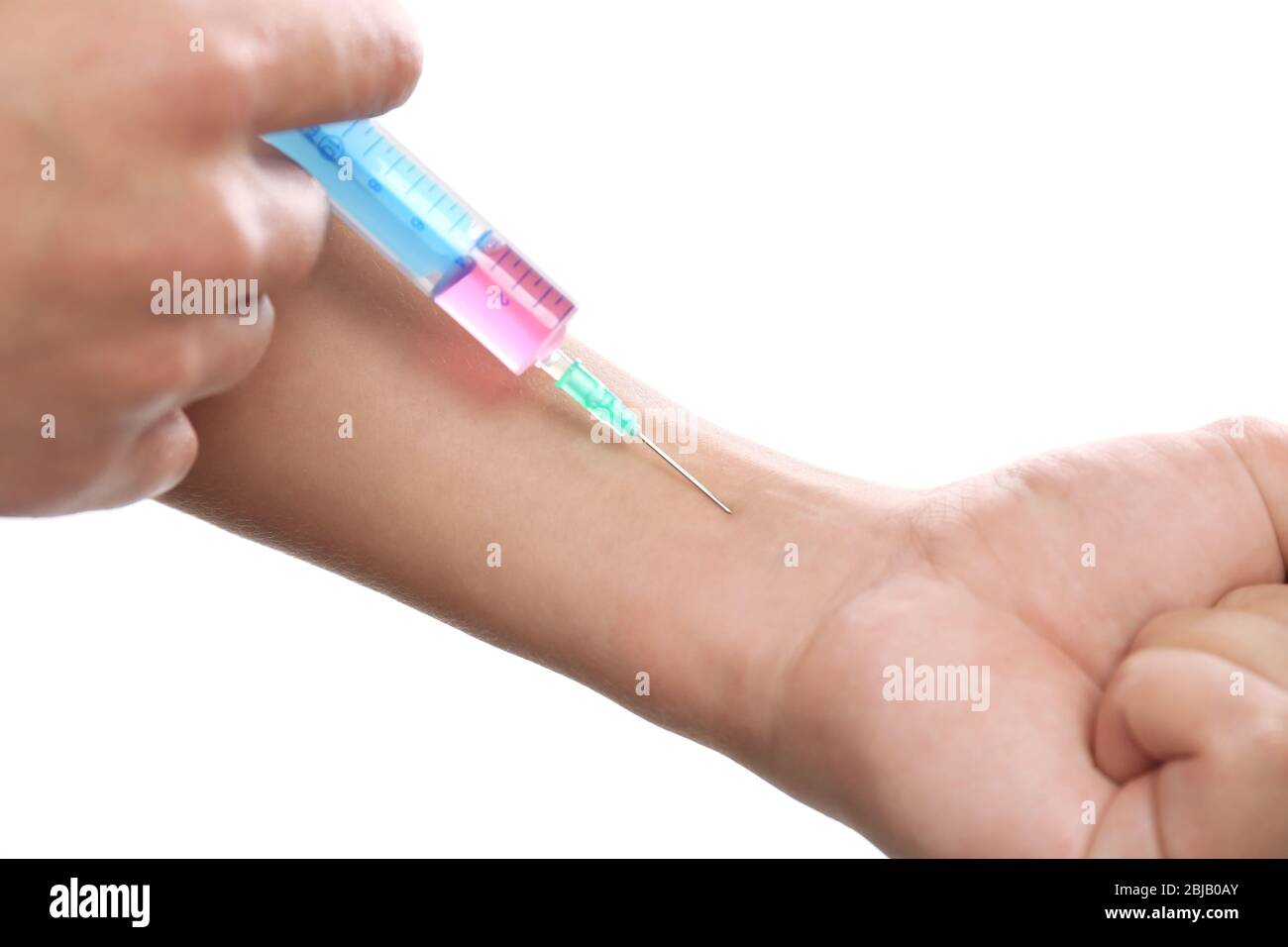 Man injecting himself hi-res stock photography and images - Alamy