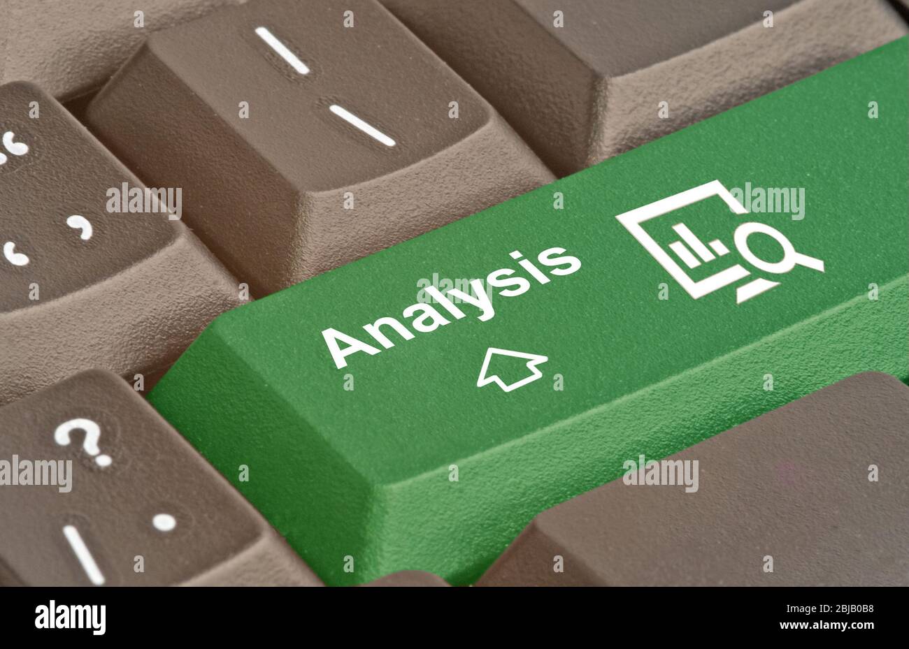 Keyboard with hot key for analysis Stock Photo - Alamy