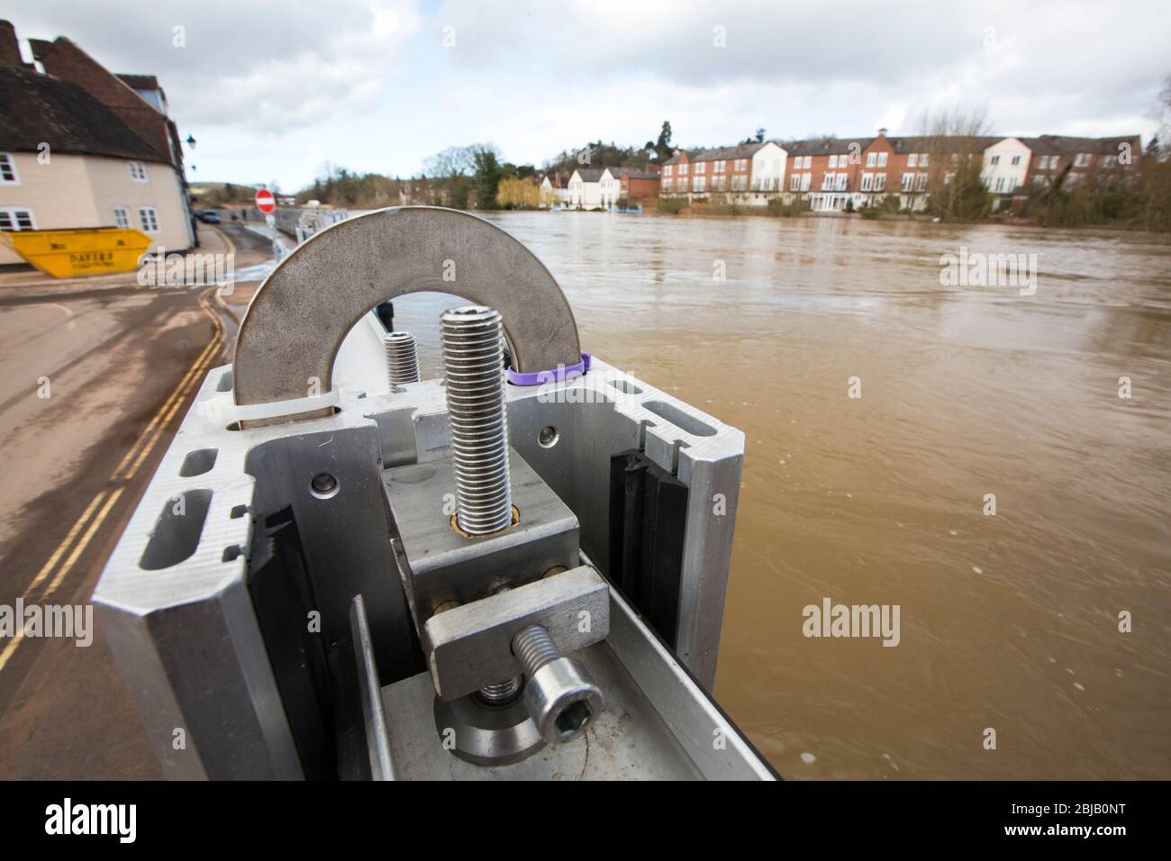 Flood Barriers And Flooding In Bewdley Worcestershire When The River