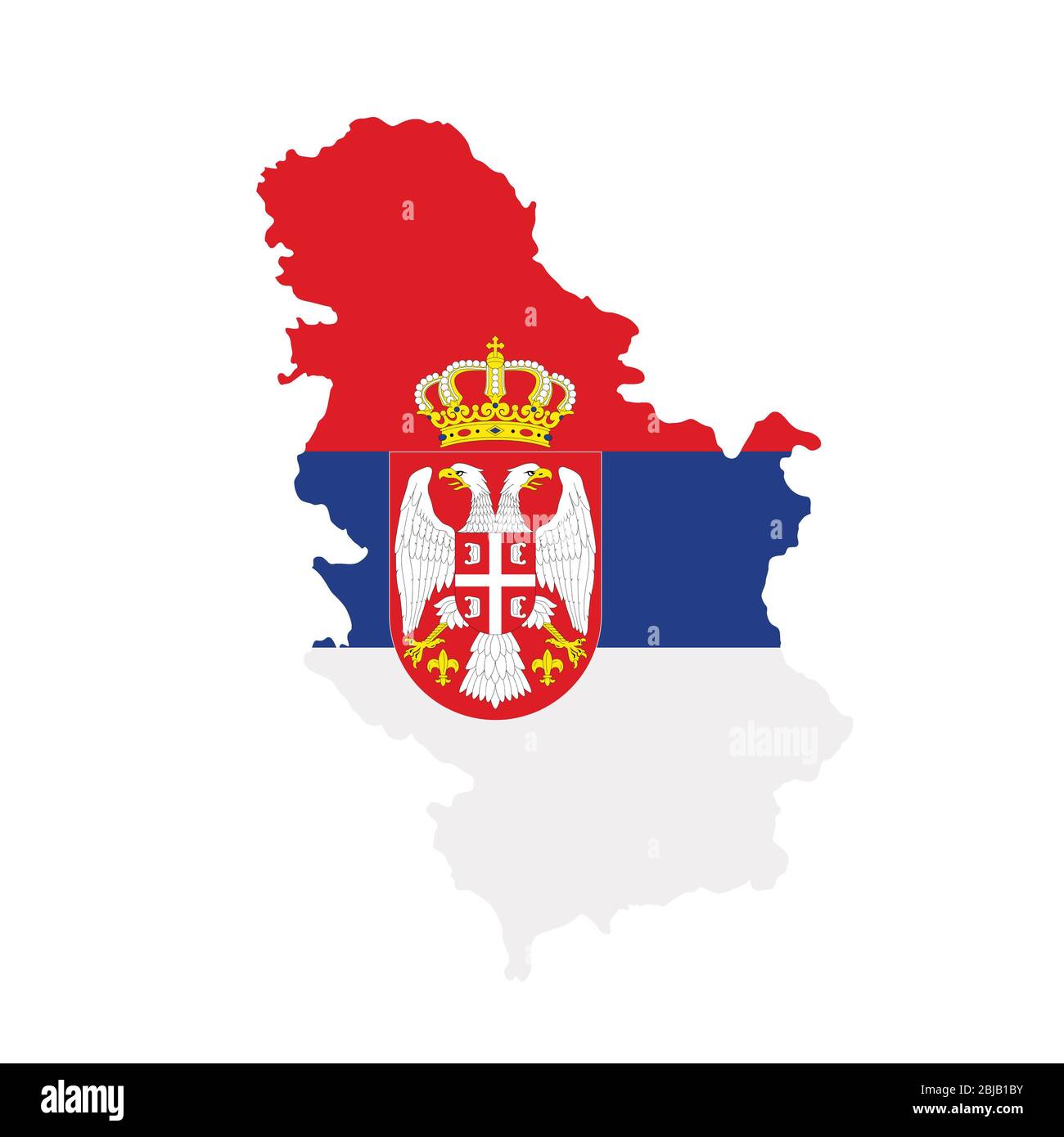 Serbia flag map. Country outline with national flag Stock Photo - Alamy Serbia flag map. Country outline with national flag Stock Photo - Alamy