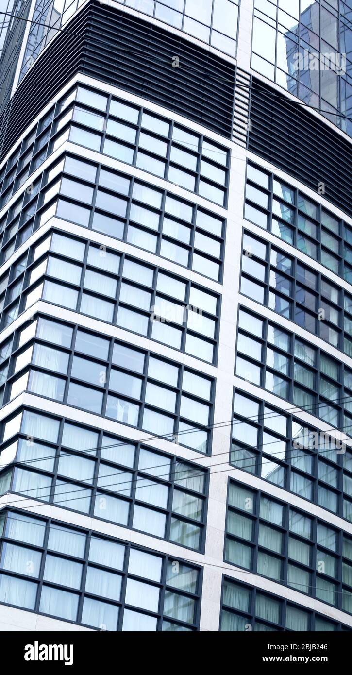 Modern skyscraper with panoramic windows Stock Photo - Alamy