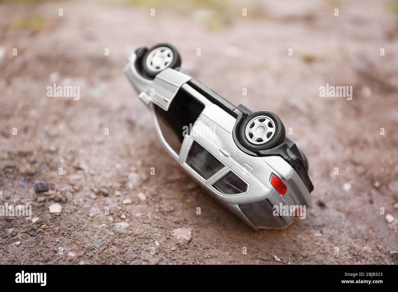 Close up of toy car crash Stock Photo - Alamy