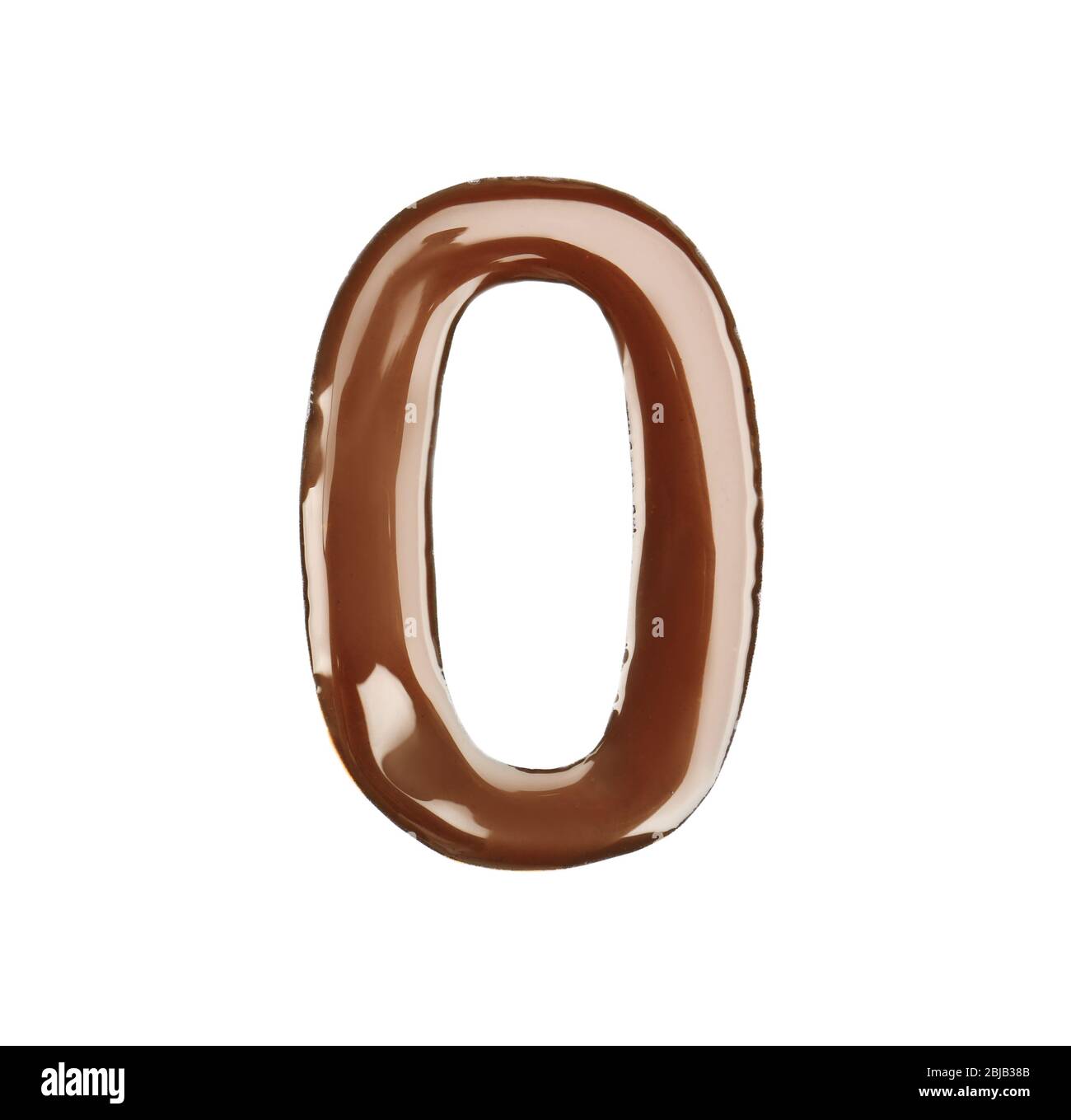 Chocolate figure zero isolated on white Stock Photo - Alamy