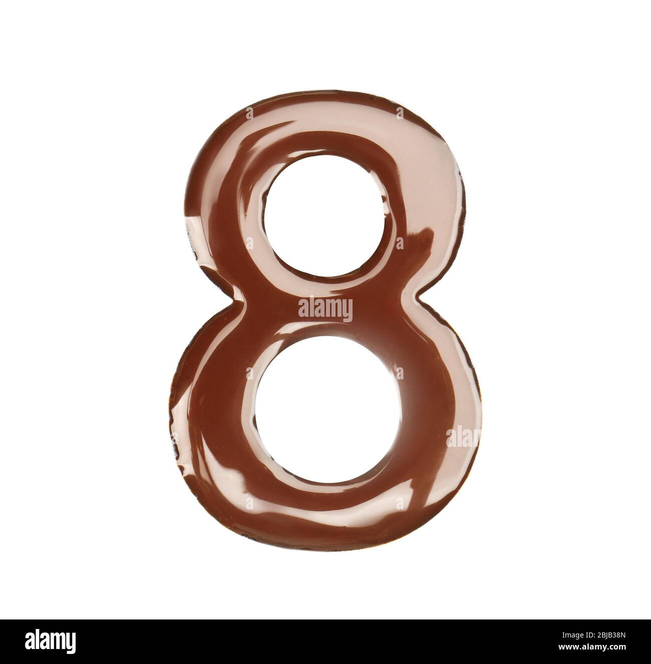 Chocolate figure eight isolated on white Stock Photo - Alamy