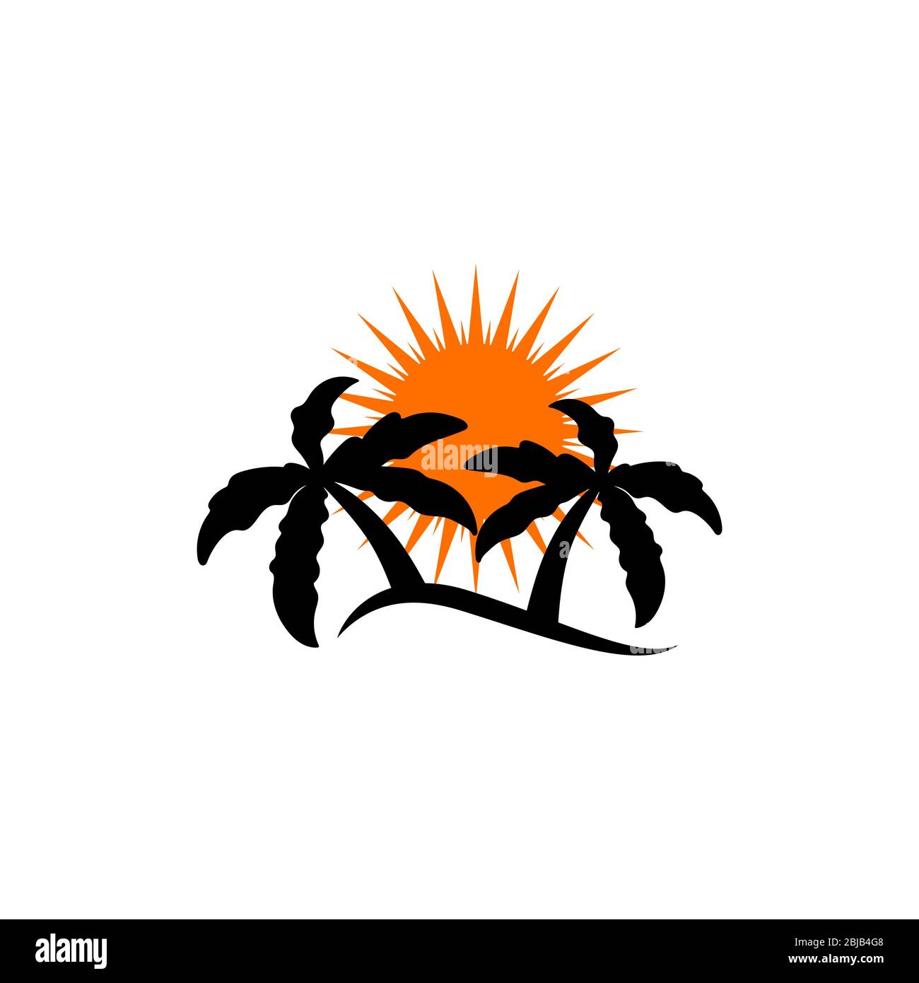 Beach Sunset Vector Graphic Design Illustration Stock Vector Image