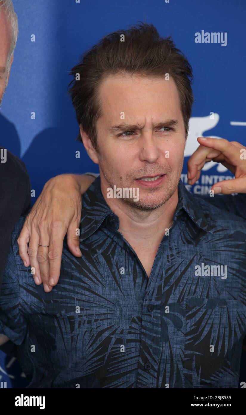 VENICE, ITALY - SEPTEMBER 04: Sam Rockwell attends the 'Three ...