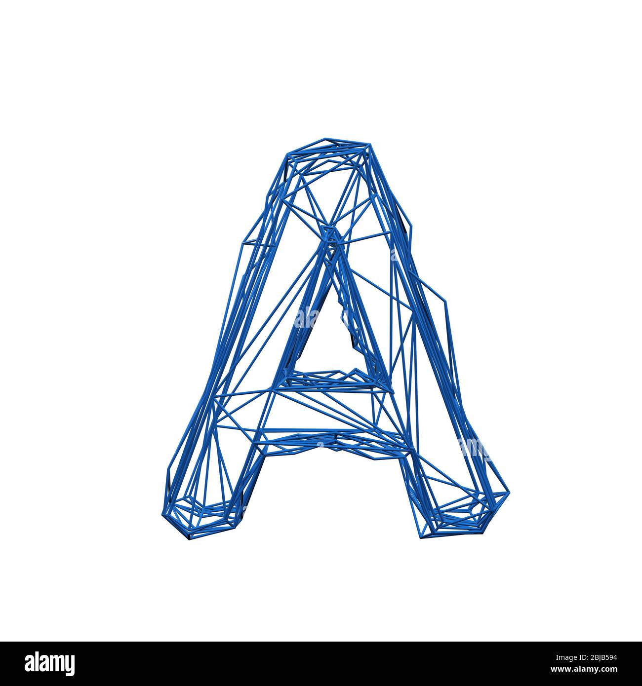Letter A wire frame low poly alphabet. 3D rendering Stock Photo - Alamy