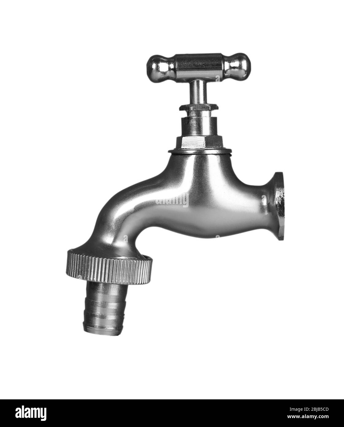 Metal tap isolated on white, saving water concept Stock Photo - Alamy