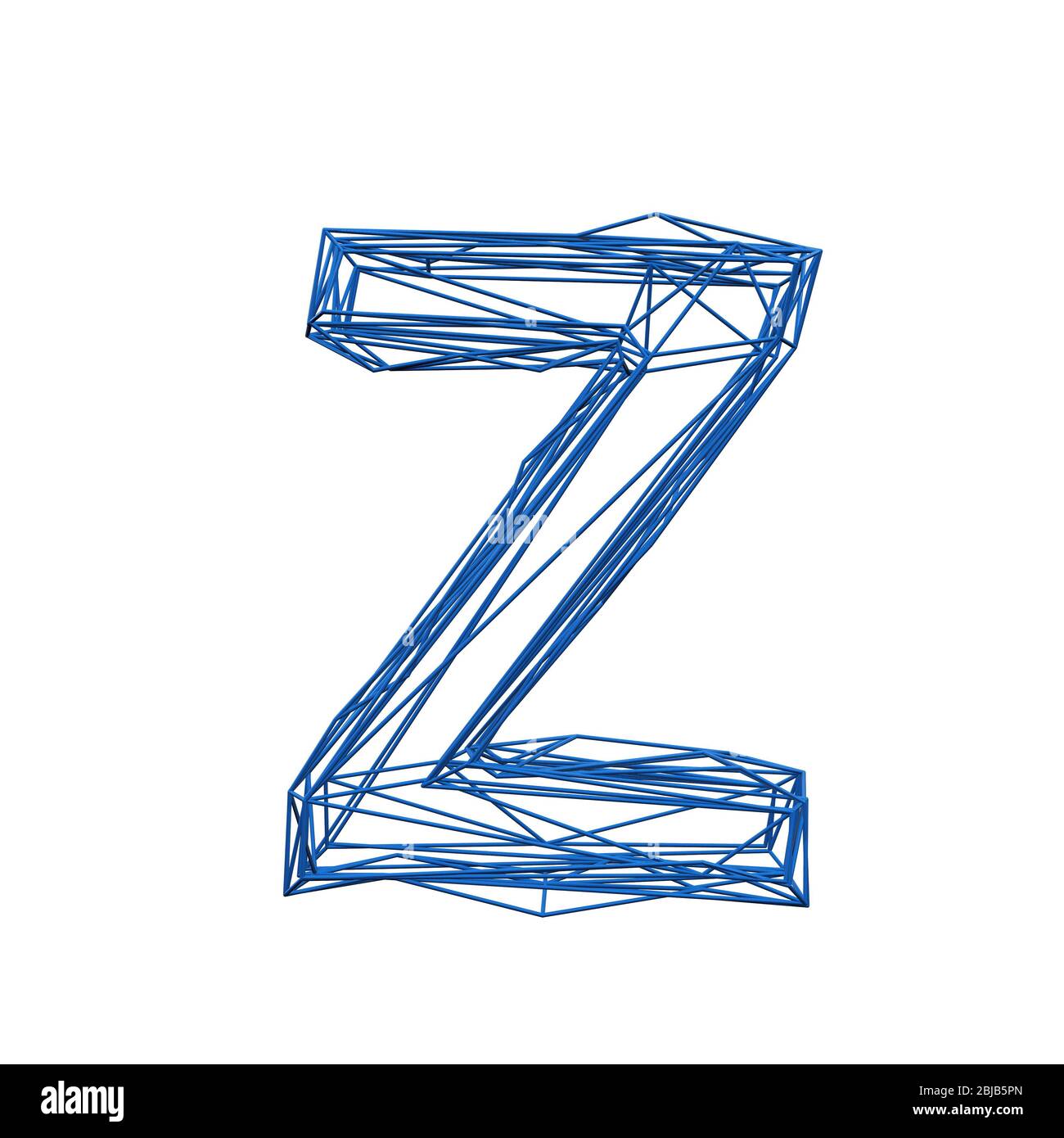 Letter Z wire frame low poly alphabet. 3D rendering Stock Photo - Alamy