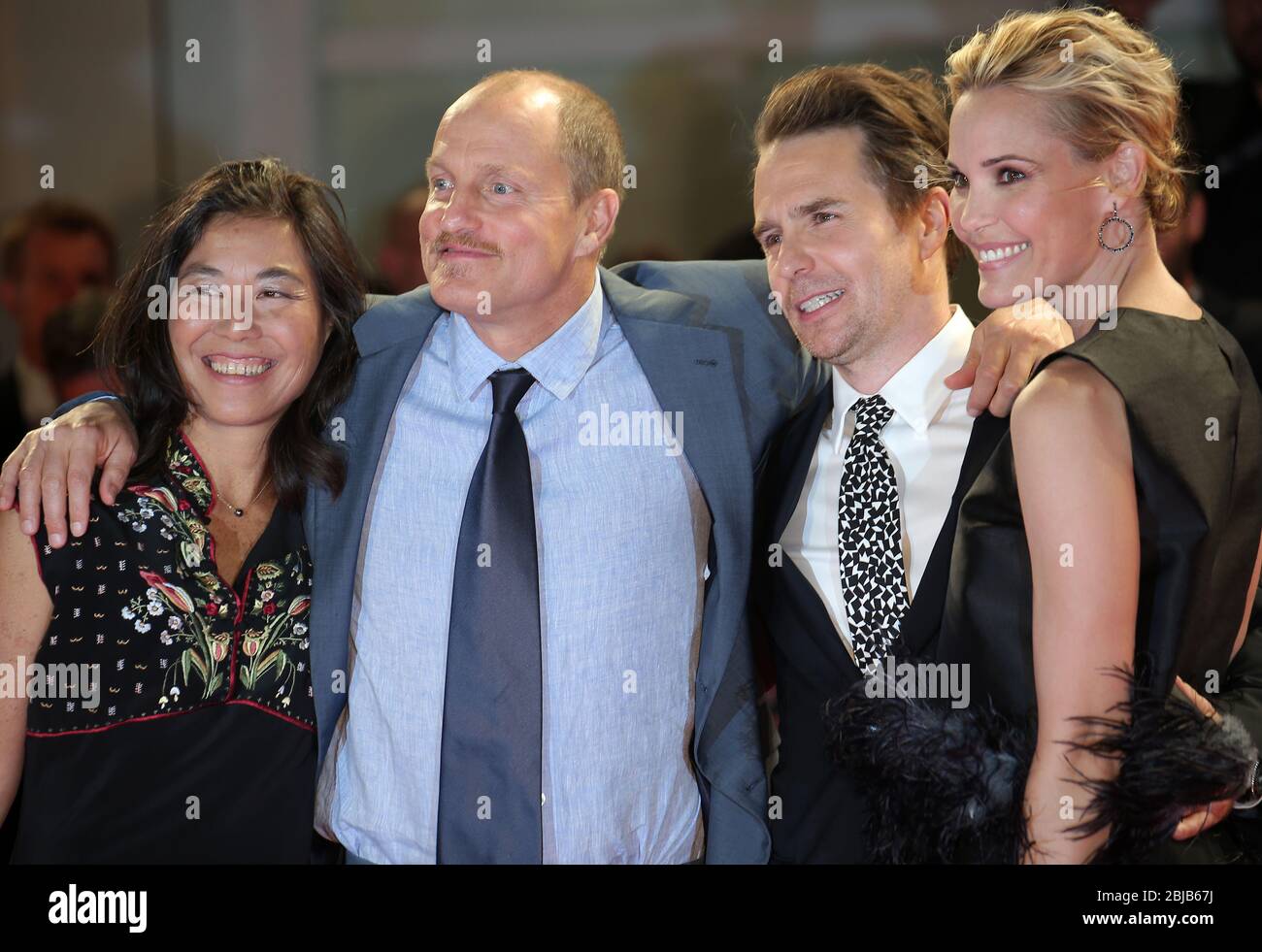 VENICE, ITALY - SEPTEMBER 04: Laura Louie, Woody Harrelson, Sam ...