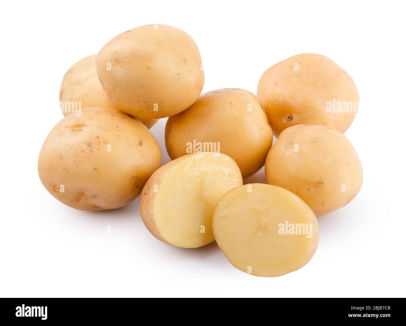 raw yellow potato isolated on white background Stock Photo - Alamy