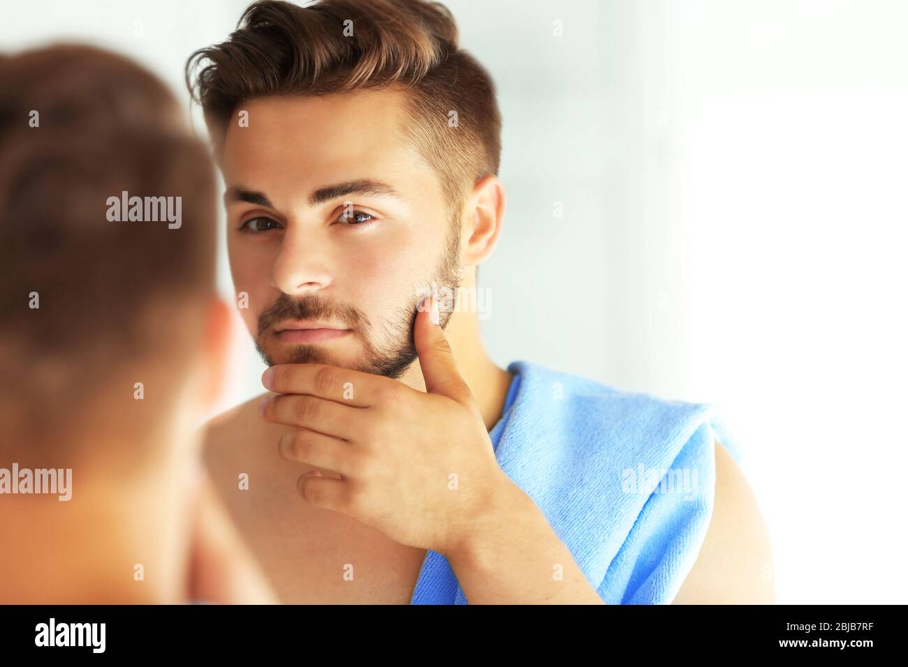 Person sensuality unshaven young hi-res stock photography and images ...