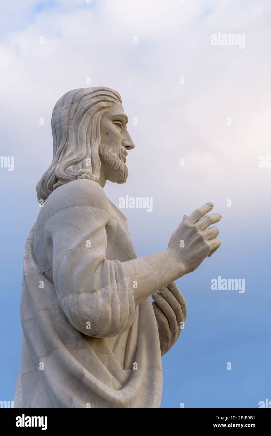Side view of the statue of Christ of Havana by Jilma Madera. It ...