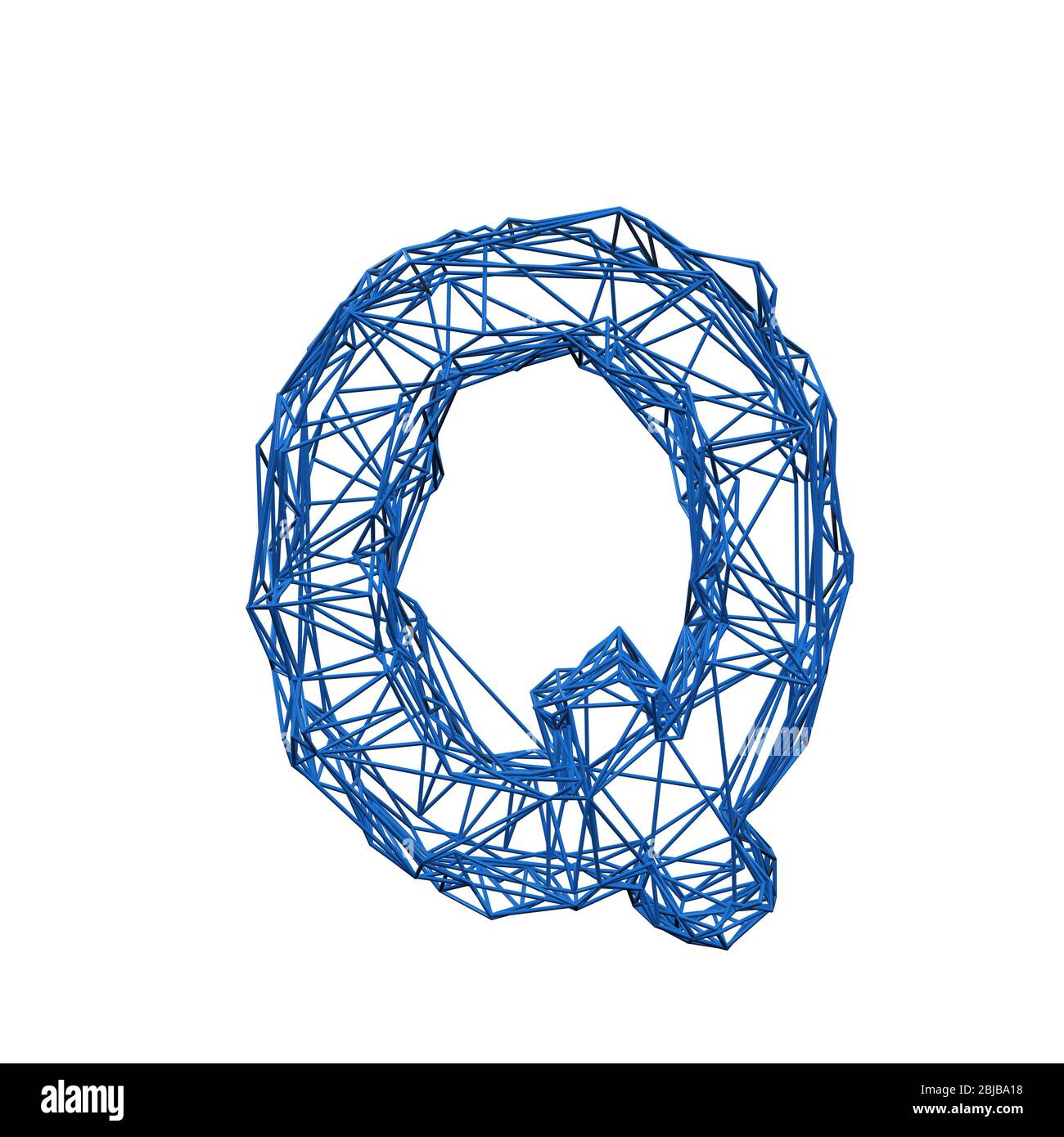 Letter Q wire frame low poly alphabet. 3D rendering Stock Photo - Alamy