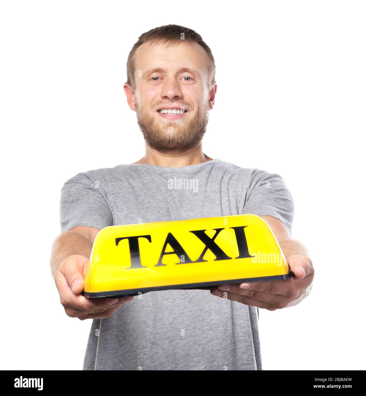 Man on taxi roof hi-res stock photography and images - Alamy