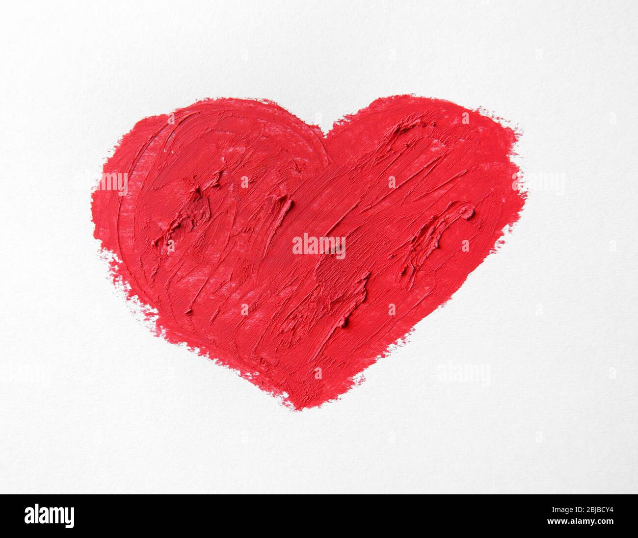 Red drawn heart isolated on white Stock Photo - Alamy