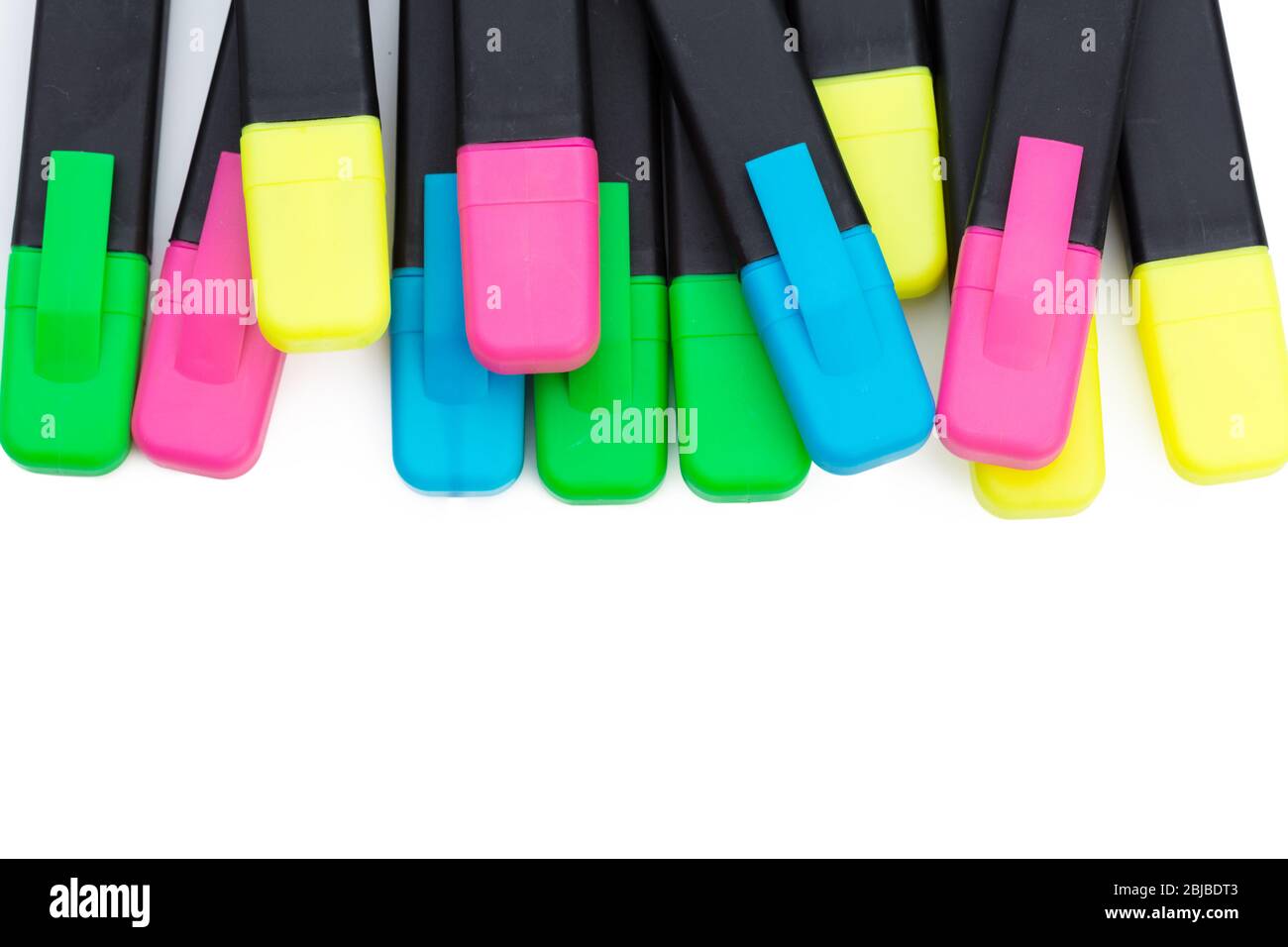 colored markers isolated on white background close up Stock Photo - Alamy