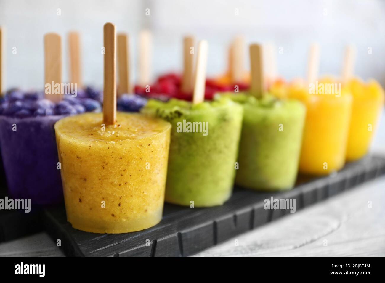 Tasty fruit ice-cream, closeup Stock Photo - Alamy