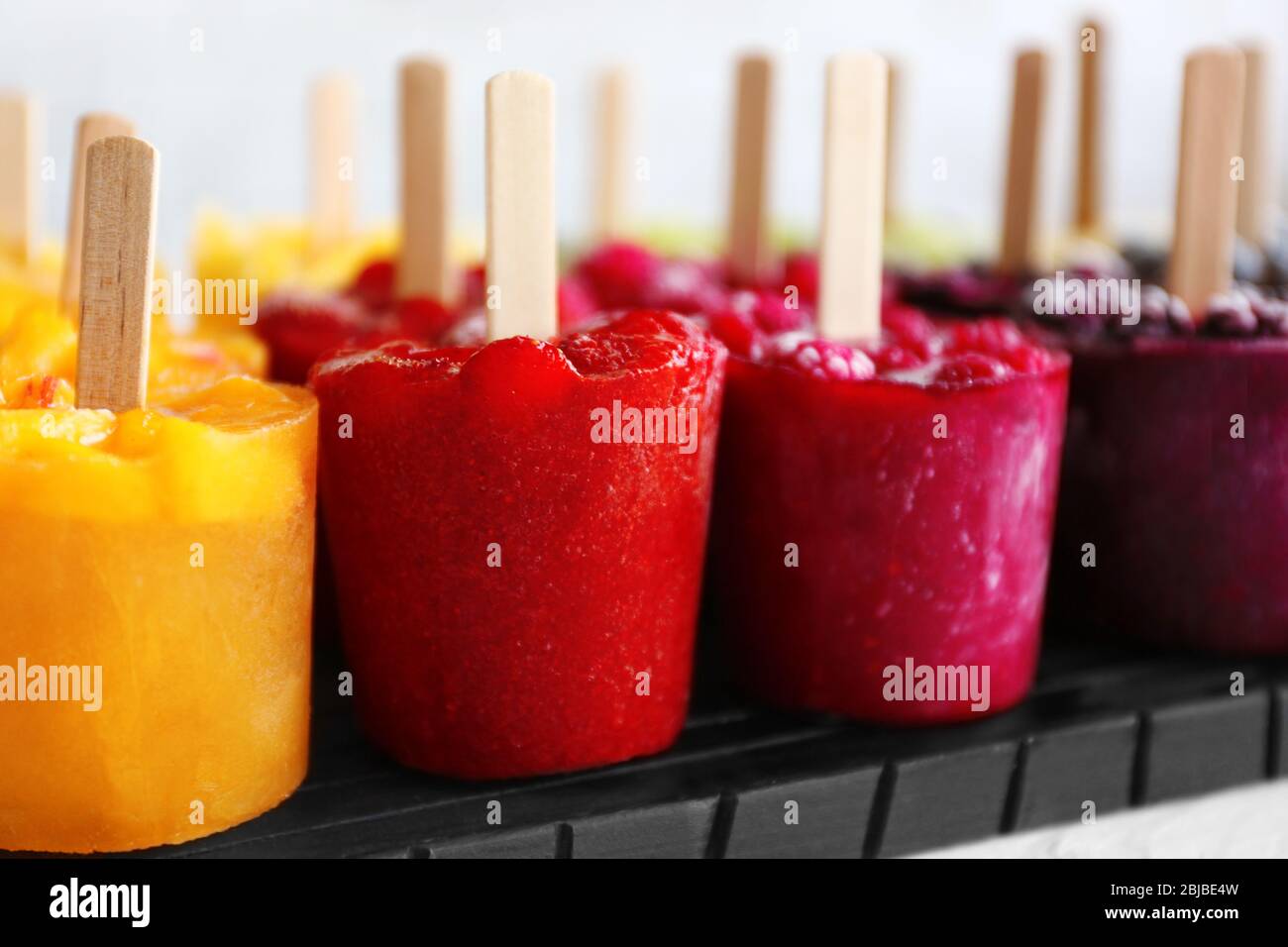 Tasty fruit ice-cream, closeup Stock Photo - Alamy