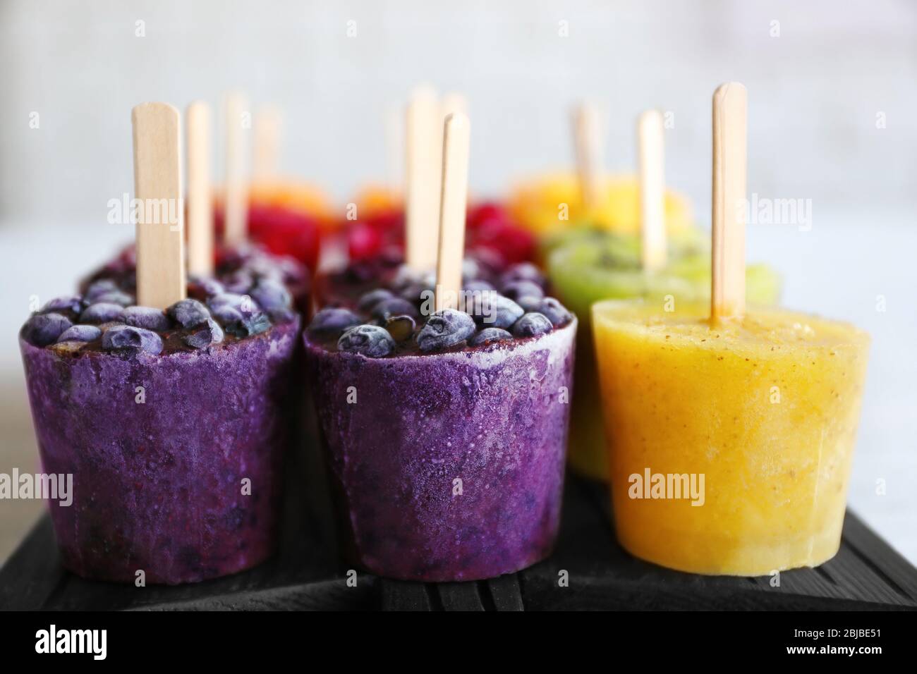 Tasty fruit ice-cream, closeup Stock Photo - Alamy