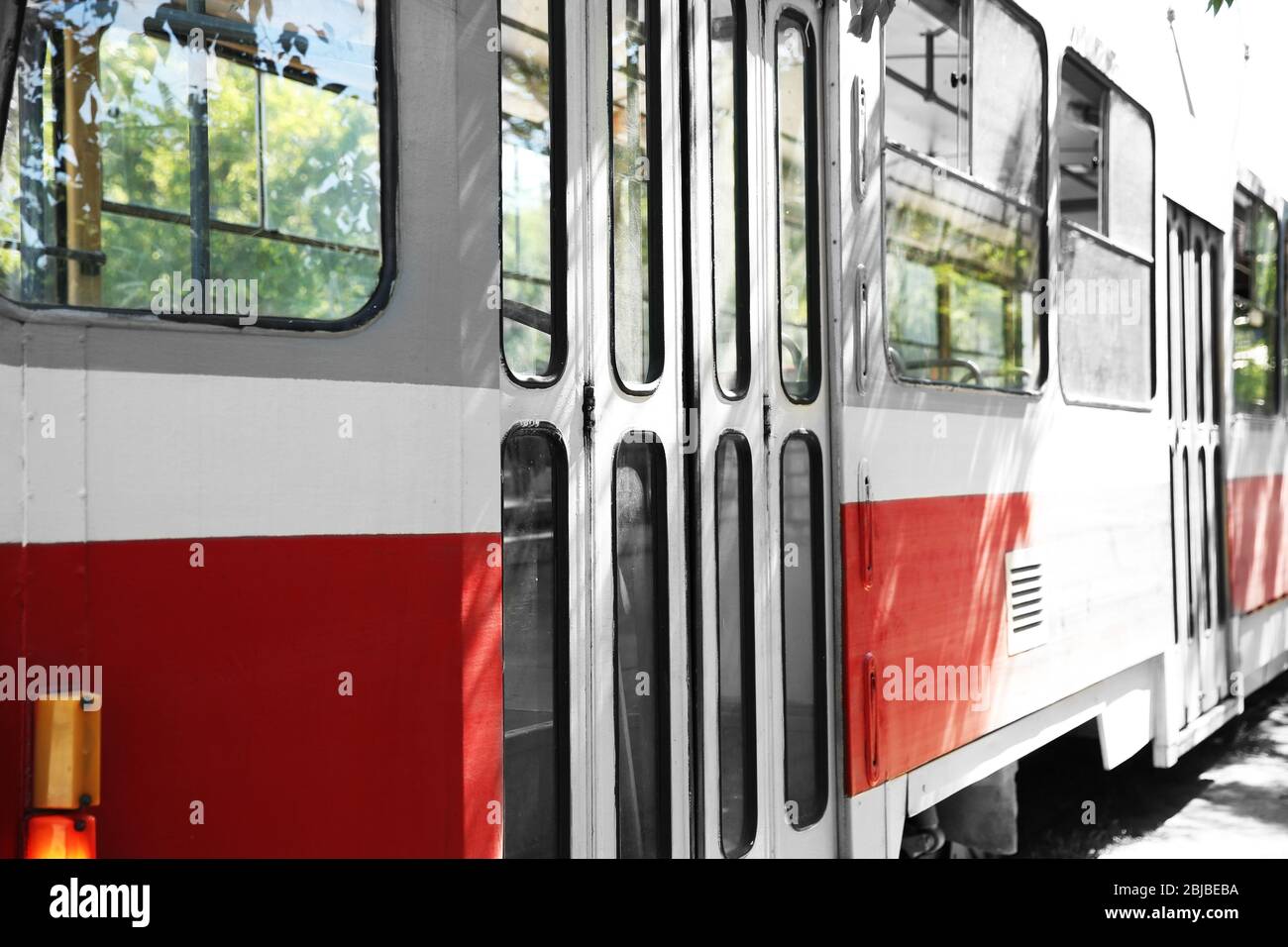 Red color colour train wagon hi-res stock photography and images - Alamy