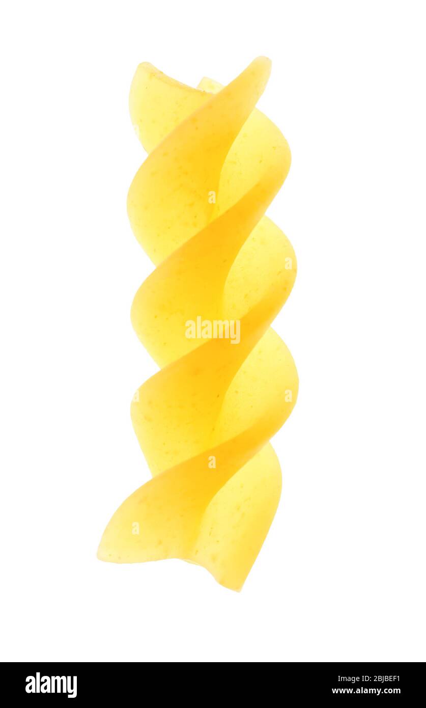 Spiral pasta isolated on white Stock Photo - Alamy