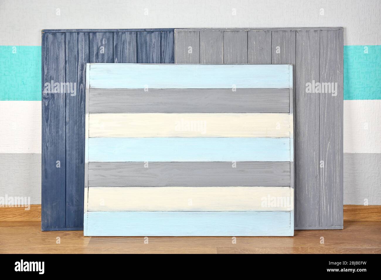 Colourful painted wooden panels background Stock Photo - Alamy