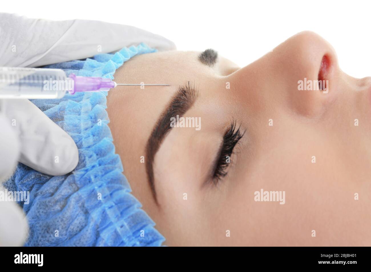 Plastic surgery concept. Hyaluronic acid injection Stock Photo - Alamy