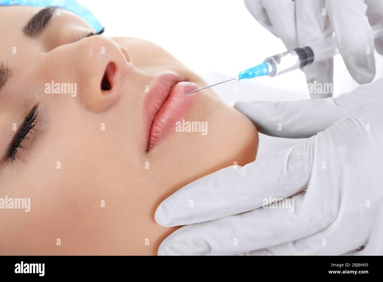 Plastic surgery concept. Hyaluronic acid injection Stock Photo - Alamy