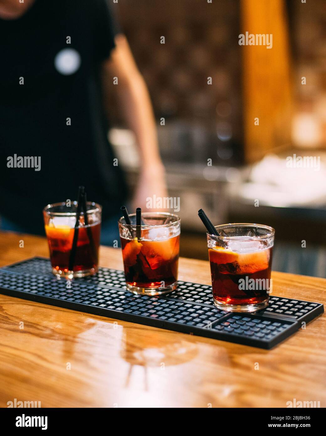 Three americano cocktails Stock Photo - Alamy
